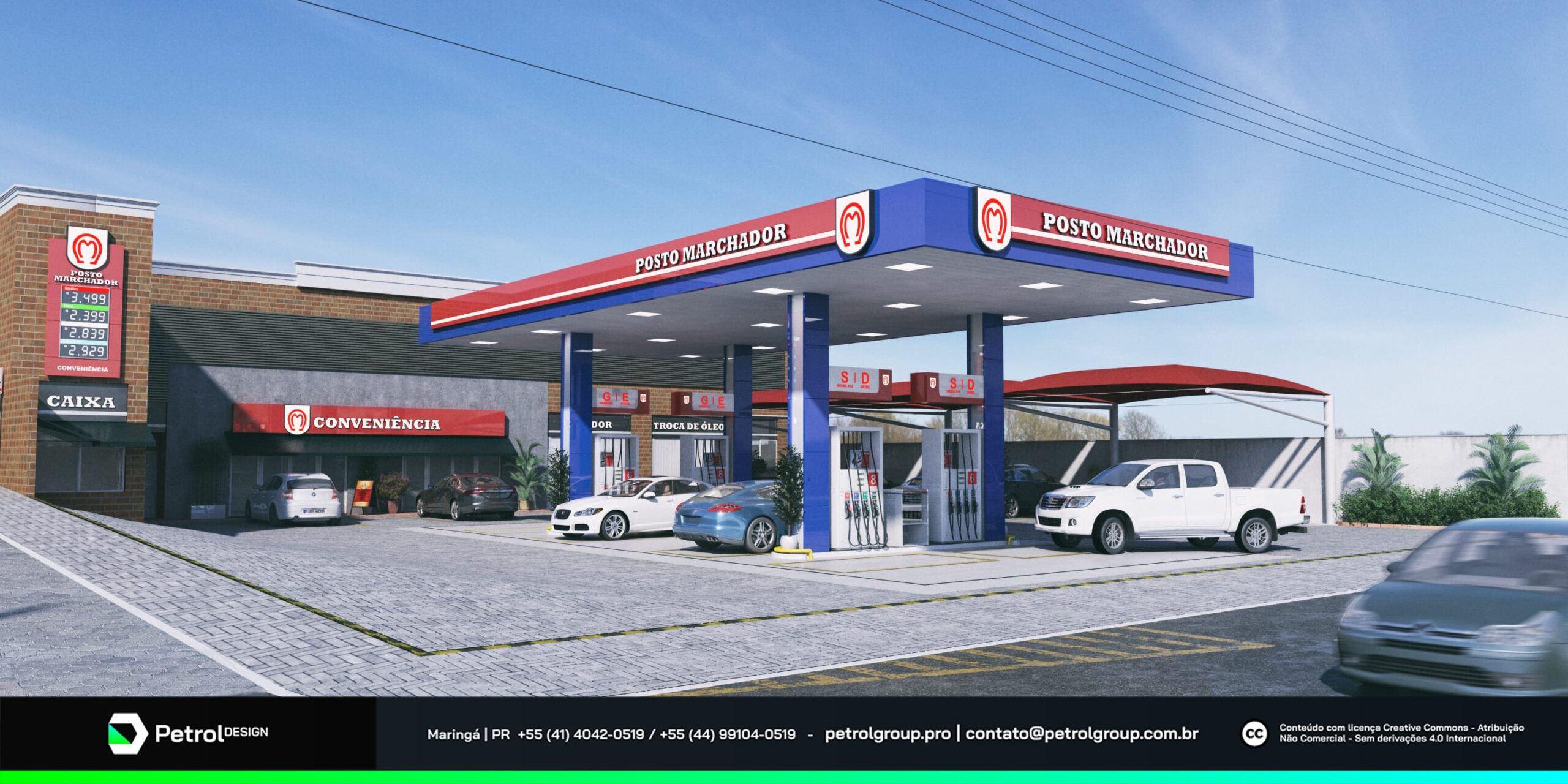 Marchador Gas Station Visual Design – Cruzília / MG | Petrol Group
