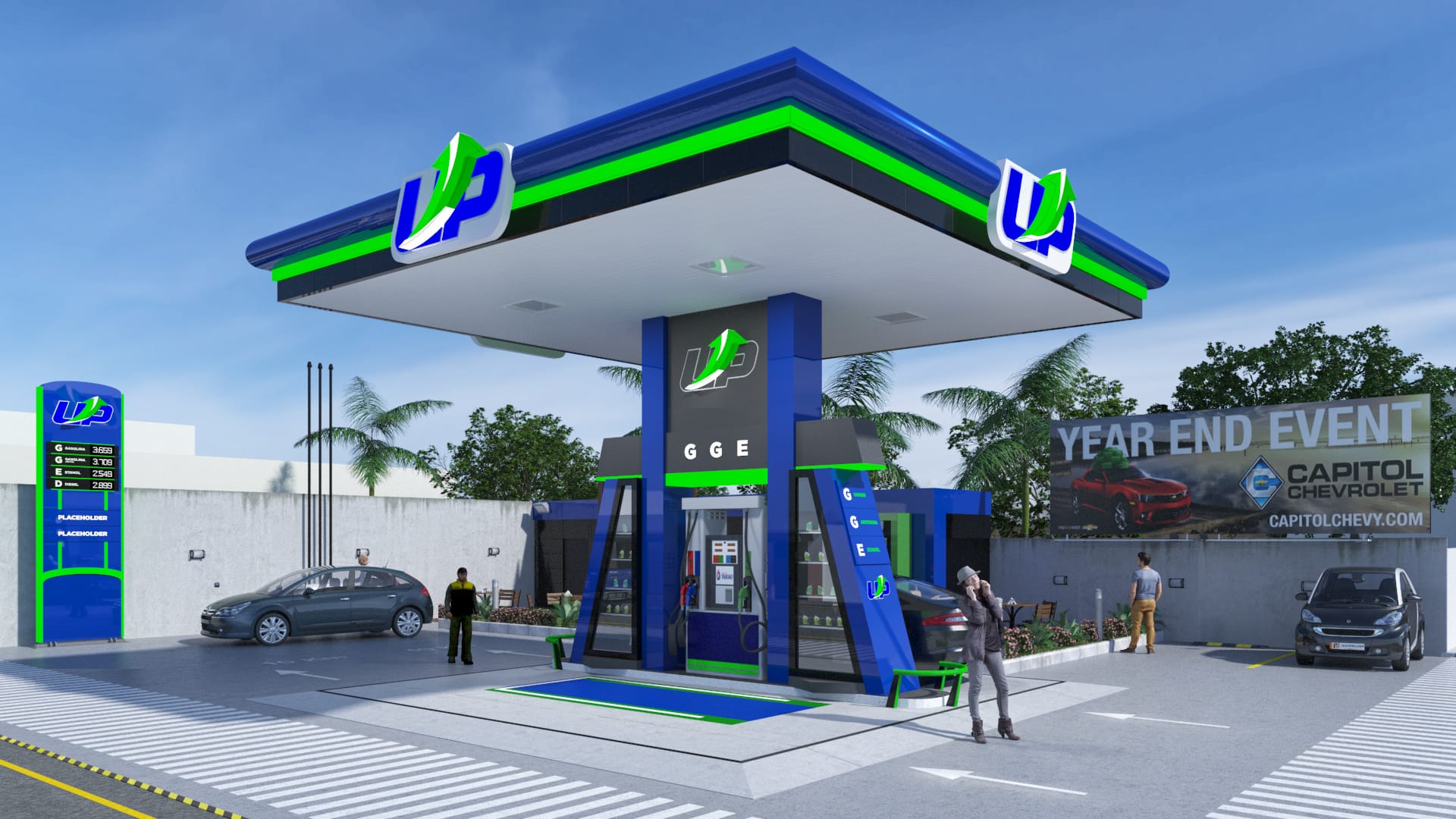Fachada de Posto de Combustível - Posto UP | Petrol GROUP