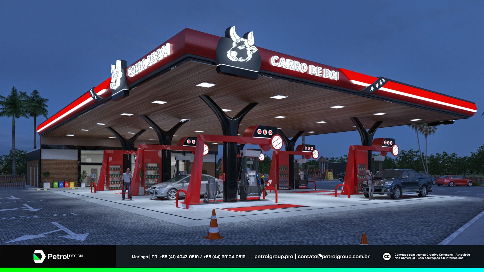 Visual posto de combustível Carro de Boi | Petrol Group