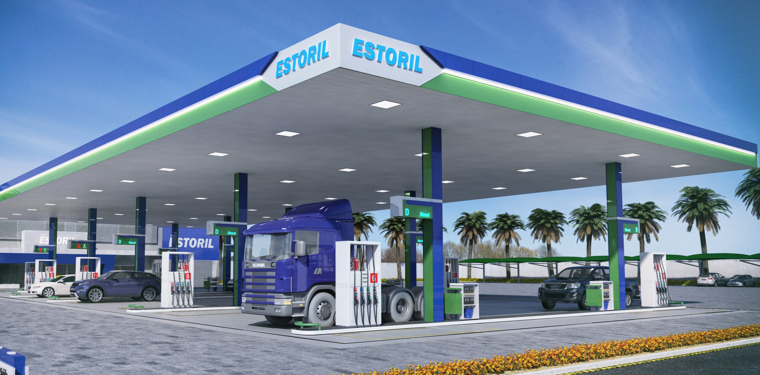 Design visual posto de gasolina Estoril | Petrol Group
