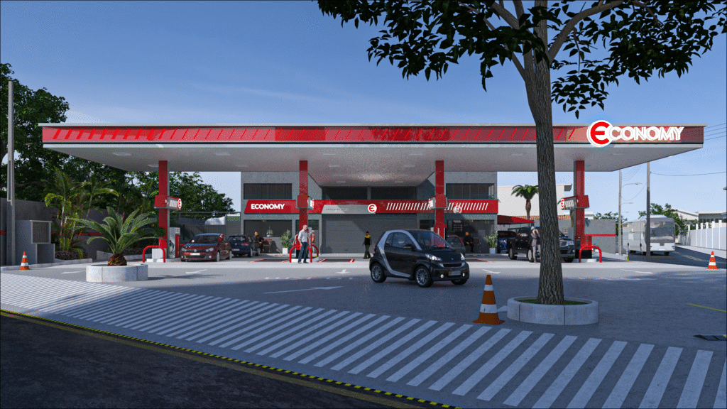 Identidade visual posto de gasolina Economy | Petrol Group