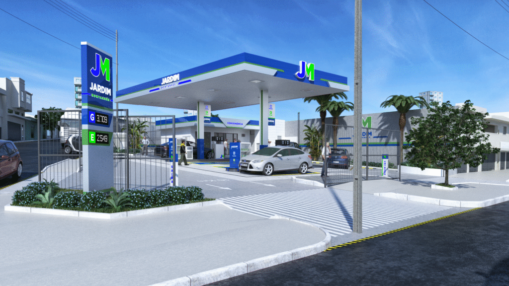 Identidade visual posto de gasolina Jardim Montanhês | Petrol Group